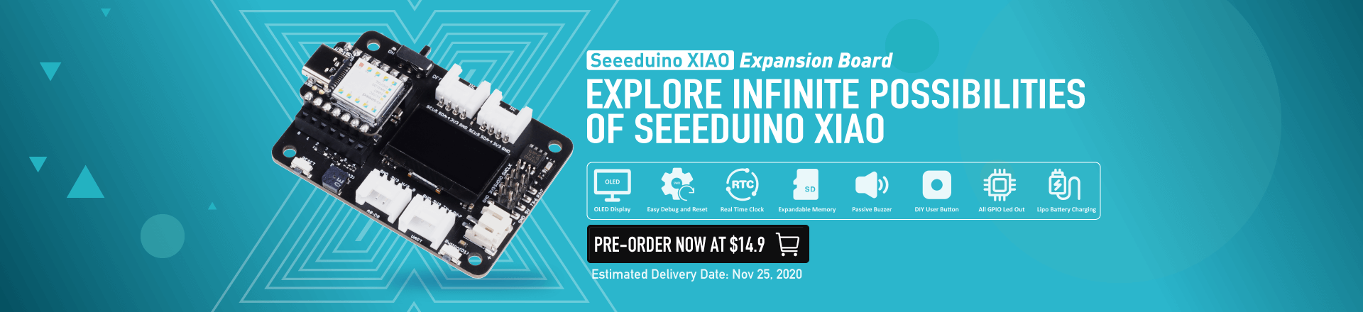 #New Product# Seeeduino XIAO Expansion Board - explore infinite ...