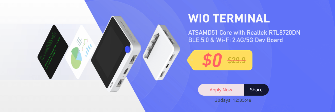 Say Hi to AI: Get a Free Trial of Wio Terminal with your TinyML project!