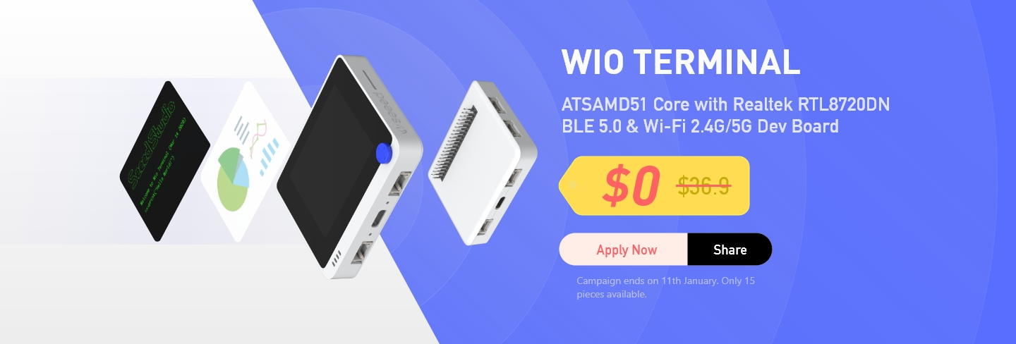 Say Hi to AI: Get a Free Trial of Wio Terminal with your TinyML project!